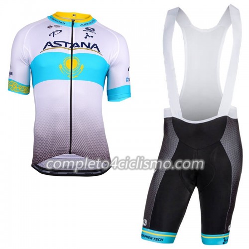 Completo Maglia + Pantaloncino con bretelle 2018 Astana Pro Team ...